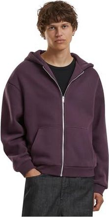 Build Your Brand By285-fluffy Zip Hoody Sweat-Shirt à Capuche, Plumpurple, 4XL Homme