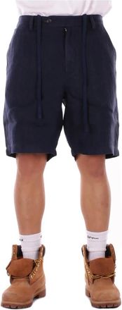 Saint Barth Homme, Shorts, Bleu, Taille: L Herringbone Elastic-Waist Shorts