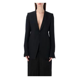 Rick Owens Femme, Vestes, Noir, Taille: 40 FR Blazer Souple Extr&ecirc;me