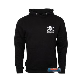 FC St. Pauli FC St.Pauli Hoodie Herren Totenkopf Kapuzenpullover FCSP Fanartikel + 2xFanergy Traubenzucker