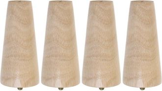 Generic 4 runde, konische Sofabeine aus Naturholz - robuste M&ouml;belbeschl&auml;ge for Zuhause und B&uuml;ro