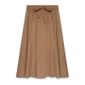 Fiorella Rubino Langer Rock mit Schleife in der Taille - - Skirts - Damen - Braun - S