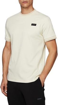Hackett HS Badge Tee T-Shirt, Beige (Bone), M Homme