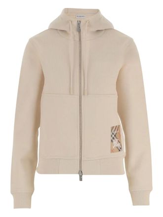 Burberry Check Label Kapuzenjacke - Nude