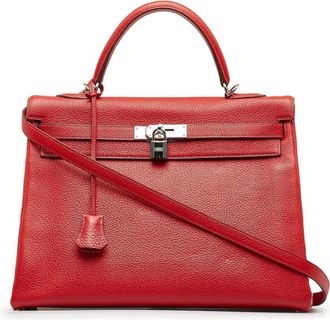 Herm&egrave;s Hobo Bags - Togo Kelly 35 - Gr. unisize - in Rot - f&uuml;r Damen