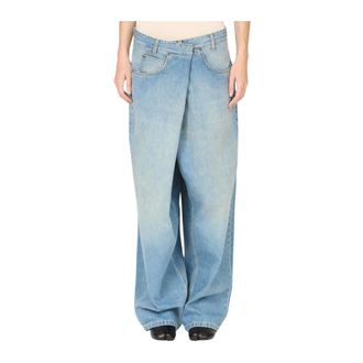 Maison Margiela Jeans Coupe Large Enveloppante - Femme - Jeans - Bleu - Taille: W26