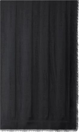 Elisabetta Franchi Femme, Accessoires, Noir, Taille: ONE Size Foulard en Viscose et Modal avec Rayures Jacquard