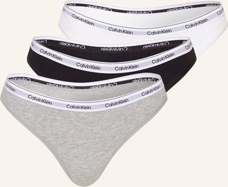 Calvin Klein 3er-Pack Slips Modern Logo schwarz