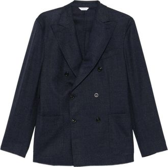 Boglioli Homme, Vestes, Bleu, Taille: XL Wool Double-Breasted Jacket