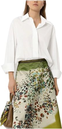 Luisa Cerano Femme, Blouses et Chemises, Blanc, Taille: 42 FR Chemisier ample &agrave; fermeture dissimul&eacute;e