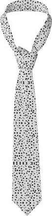 Generic Cravate Homme Pois Noirs Et Blancs &Eacute;l&eacute;gant Tie R&eacute;glable Cravates Homme Pour Mariage Affaires &Eacute;v&eacute;nements