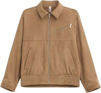 Imperial Femme, Vestes, Brun, Taille: 40 FR Blouson Bomber Effet Daim