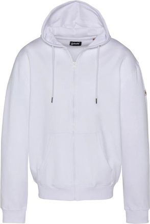 Schott NYC Schott Nyc, Homme, Sweatshirts et sweats &agrave; capuche, Blanc, Taille: S SweaT-shirt uni zipp&eacute; &agrave; capuche