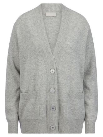 include Strickjacke aus 100% Kaschmir include grau