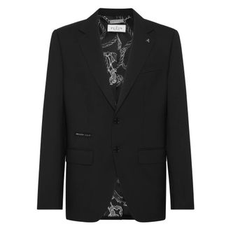 Philipp Plein Homme, Vestes, Noir, Taille: XL Gigol&ograve; Wool Blazer