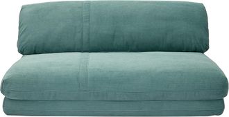 Miliboo Sessel, ausklappbar, 2-Sitzer, aus Cordstoff, Celadongr&uuml;n