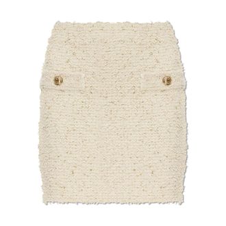 Balmain Tweedrock - - Skirts - Damen - Beige - M
