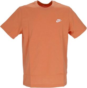 Nike Homme, Tops, Orange, Taille: XL Club Tee Hot Curry/T-shirt Blanc