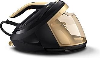 Philips PerfectCare Series 8000 Dampfbügelstation - 2700 W, Dampfstoß 700 g, Druck 8,5 bar, OptimalTEMP-Technologie, 1,8-Liter-Wasserbehälter, schwarz/golden 