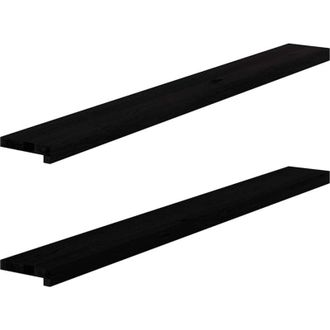 vidaXL Vidaxl - Fensterbänke 2 Stk. Dunkelbraun 140x15x2 cm Massivholz Eiche