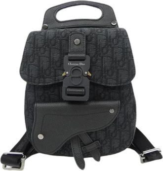 Dior Pre-owned Sac &agrave; dos Gallop Oblique Jacquard - Homme - Pre-owned - Noir - Taille: ONE Size