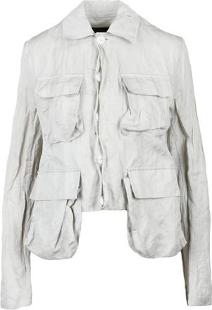 Ann Demeulemeester Femme, Vestes, Blanc, Taille: 36 FR Giacchino Effetto Stropicciato