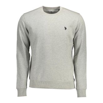 U.S.Polo Association U.s. Polo Assn., Homme, Sweatshirts et sweats &agrave; capuche, Gris, Taille: 2XL Sweat Gris &agrave; Manches Longues avec Broderie