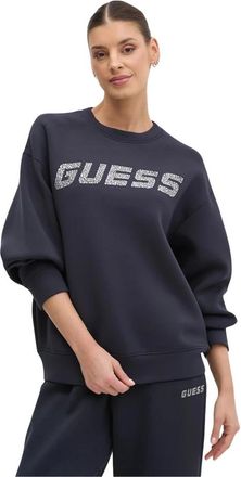 Guess Femme, Sweatshirts et sweats &agrave; capuche, Bleu, Taille: 38 FR SweaT-shirt Cecilia