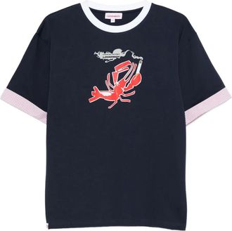 Charles Jeffrey Loverboy t-shirt Turn Up à imprimé homard - Bleu
