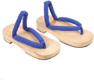 Supvox Sabots Japonerie en Bois pour Femmes Pantoufles Traditionnelles DInt&eacute;rieur Ext&eacute;rieur Semelle EVA Antid&eacute;rapante Taille 41 Moyen Couleur Bois Naturel Se