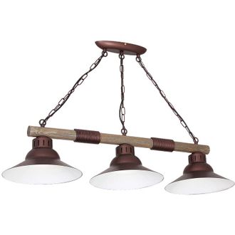 Licht-Erlebnisse Raffinierte H&auml;ngelampe in Burgund Wei&szlig; Vintage