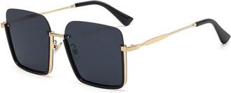 Generic Lunettes De Soleil Carr&eacute;es En M&eacute;tal, Grande Monture, For Hommes Et Femmes, Style D&eacute;coratif, Id&eacute;ales For Les Vacances, Les S&eacute;ances Photo En Ext&eacute;rieur, 