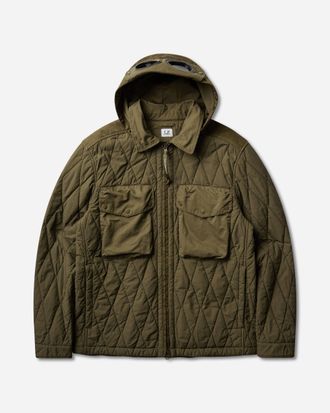 C.P. Company Men s GD Liner Mixed Goggle Jacket Ivy Green