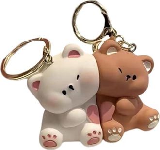 Generic Porte-cl&eacute;s en forme dours avec pendentif en forme danimal | Porte-cl&eacute;s mignon pour couple, porte-cl&eacute;s de voiture 2, porte-cl&eacute;s magn&eacute;tique pour sacs &agrave; 