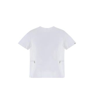 Herno Chic Baumwolljersey & Neues Techno-Taft-T-Shirt - - Tops - Damen - Wei&szlig; - S