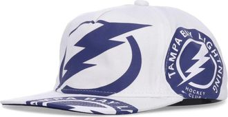 Mitchell & Ness Tampa Bay Lightning Flat Brim Cap - - Accessories - Herren - Wei&szlig; - ONE SIZE