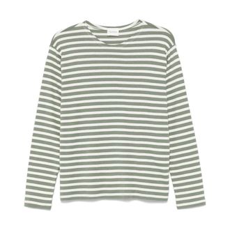 Closed Femme, Tops, Vert, Taille: 38 FR T-shirt vert &agrave; manches longues et col rond