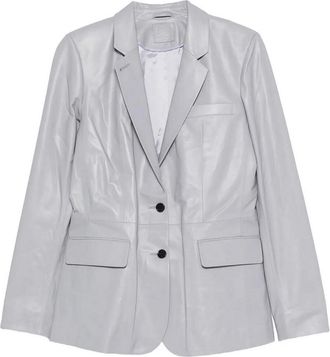 DESA 1972 Blouson En Cuir - Gris Clair