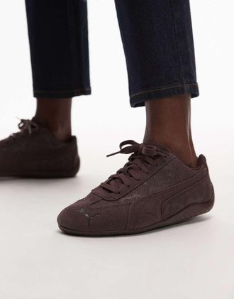 Puma Speedcat - Sneaker in Schokobraun mit Python-Detail-Brown