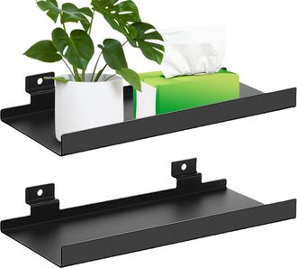 Generico Metal Staths Schwerlast-Rattine zur Pr&auml;sentation von Einzelh&auml;ndlern, langlebiges Stahlregal mit starken Halterungen, wandmontierter Organizer