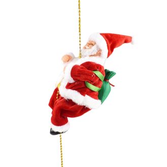 Generic Batteriebetriebener Kletter-Weihnachtsmann Mit Musik | Weihnachtsdekoration | Festliche Saisonale Ausstellung | Innendekoration F&uuml;r Zuhause, Hotel, B&uuml;