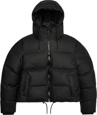 Rains Homme, Vestes, Noir, Taille: XL Crop Padded Coat
