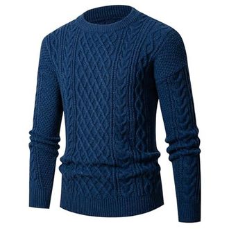 Generic Pull pour homme &agrave; manches longues en tricot Pull Hauts Sweat-shirt Homme Automne et Hiver Mode Sweatshirt Regular Edition &Eacute;paule Manches Pull Couleur 