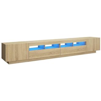 vidaXL Vidaxl - TV-Schrank mit LED-Leuchten Sonoma-Eiche 260x35x40 cm