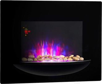 Klarstein Feuerschale - Elektro-Wandkamin, 1800 W, elektrischer Heizl&uuml;fter, 2 Heizstufen, Flammenillusion, Adaptive Startsteuerfunktion, Wochentimer, Fernbedien