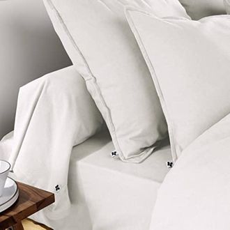 Someo Taie de traversin Flanelle Blanc 160 cm