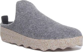 Asportuguesas Asportuguesas Come P018023006 Damen Hausschuhe Slipper Clogs Naturwollfilz Nachhaltig grau, Gr&ouml;&szlig;e:37, Farbe:Grau (EU 37)