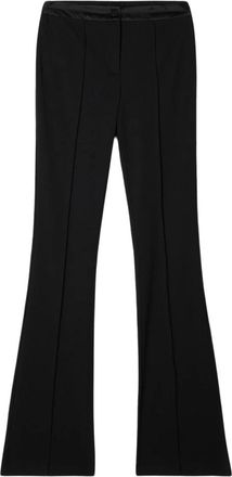 Oltre Femme, Pantalons, Noir, Taille: 46 FR Pantalon &Eacute;vas&eacute; en Cr&ecirc;pe