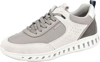 Geox Herren U Outstream Sneakers, Off White Lt Grey, 43 EU