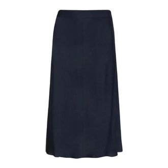 Tommy Hilfiger Solider Midi-Rock im Cr&ecirc;pe-Stil - - Skirts - Damen - Blau - L
